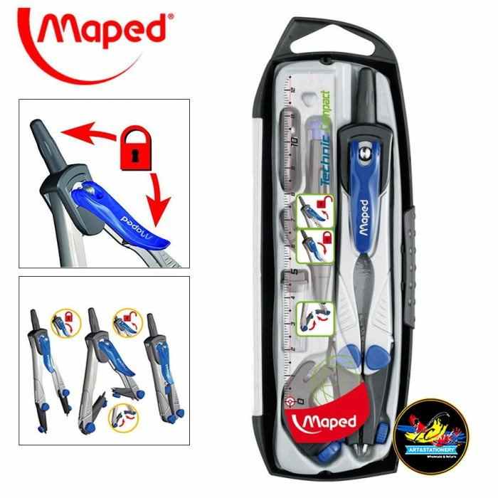 MAPED COMPAS TECHNIC COMPACT + 3 ROTULADORS 5P TECHNIC COMPACT 2x9x19 ...