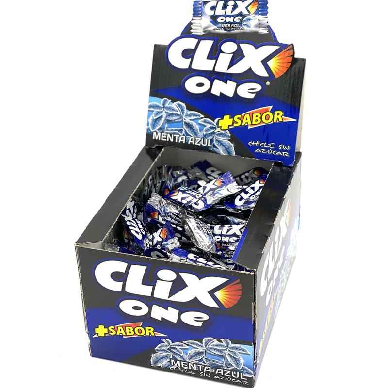 Clix One Menta Azul - Chicles sin azúcar - Estuche de 200 unidades ...