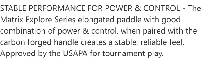 Professional Matrix Pickleball Paddle with Graphite Textured Surface ...