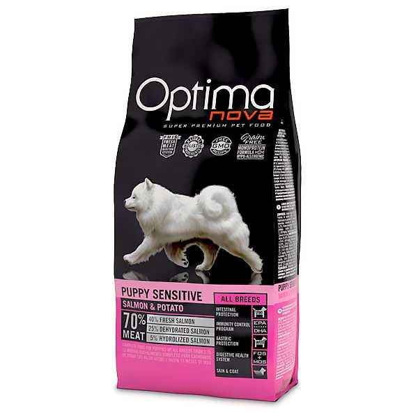 Pienso Optima Nova Puppy Sensitive Salmon Cahorros Pienso para perros | Miravia