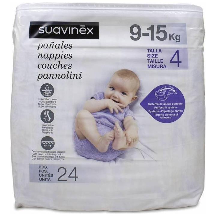 Suavinex Pañales 9-15 Kg Talla 4, 24 Uds | Miravia