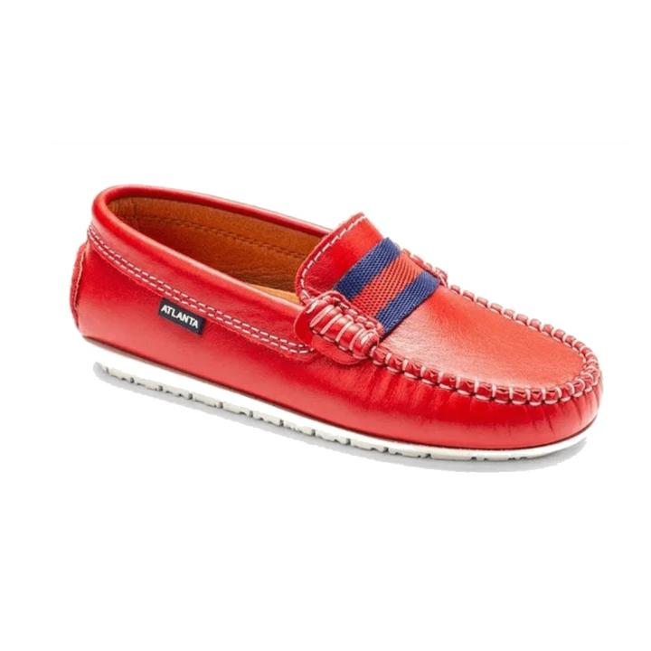 Mocasines ATLANTA MOCASSIN color Rojo para Mujer, Hechos a mano en ...