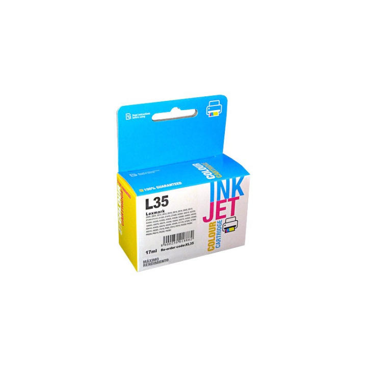 Cartucho de tinta Reciclado Lexmark 3 COLORES L35, reemplaza a 18CX035E ...