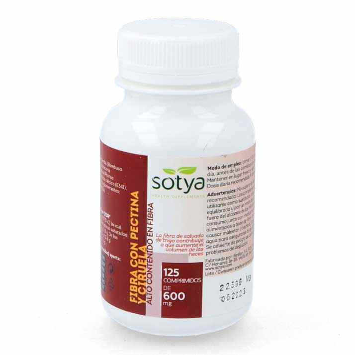 Sotya Fibra Pectina Ciruela 125Com. 600Mg. Sotya.. | Miravia