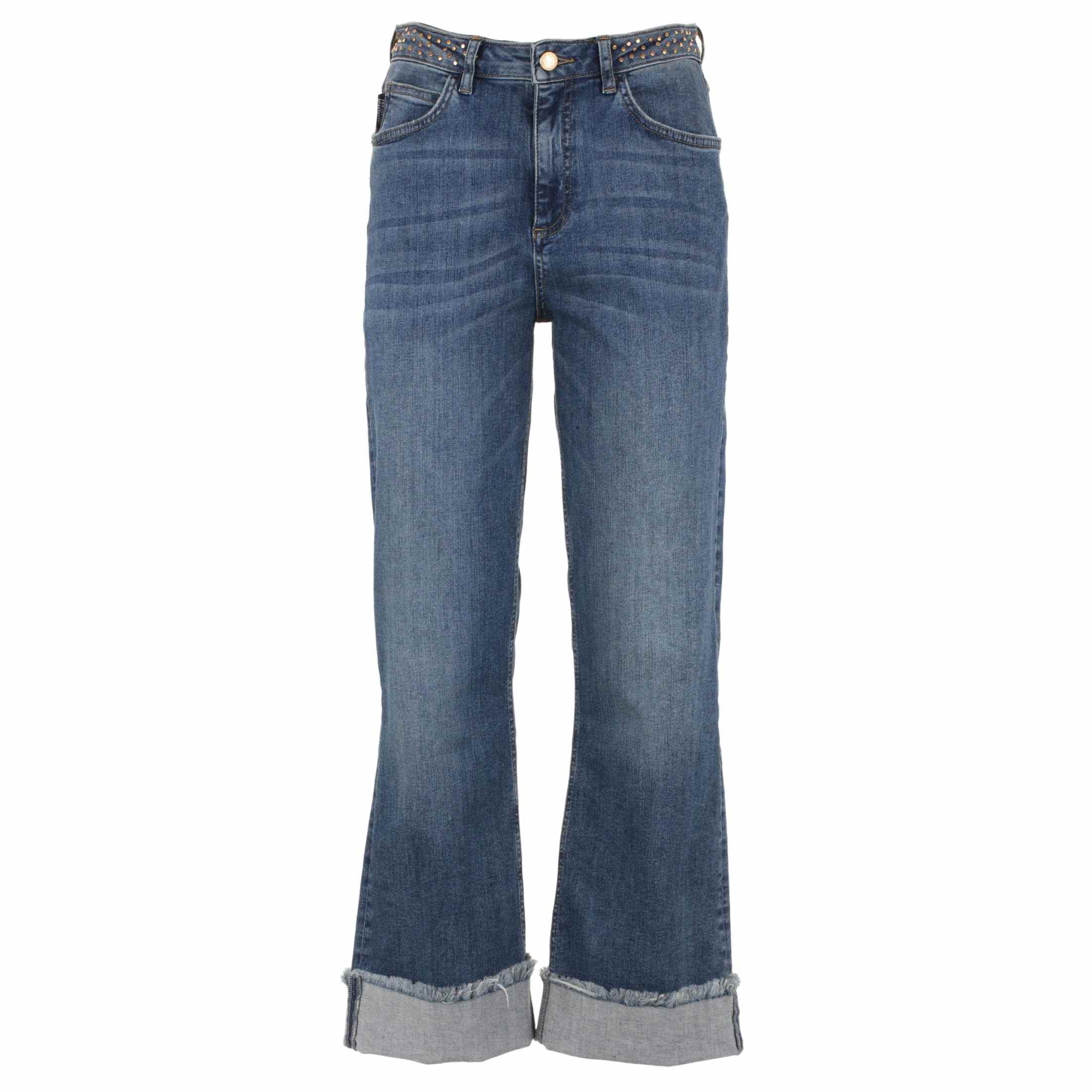 Imperfect Blue Cotton Jeans & Pant Blue Category-Clothing Gender-Women ...