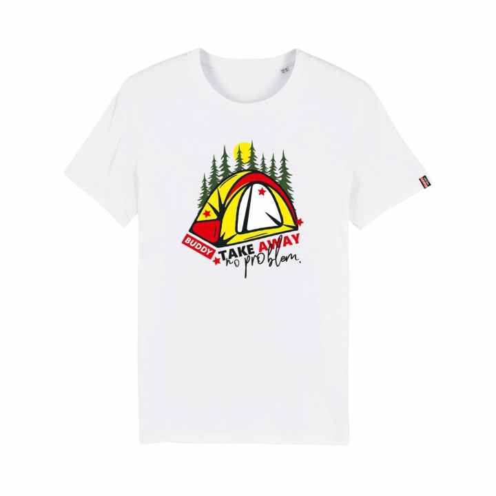 Camiseta Buddy Hut blanca para hombre | Miravia