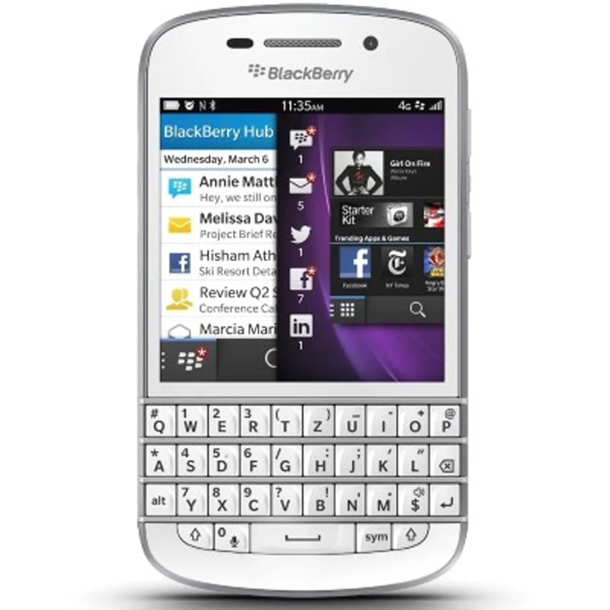Blackberry Q10 QWERTZ blanco libre | Miravia