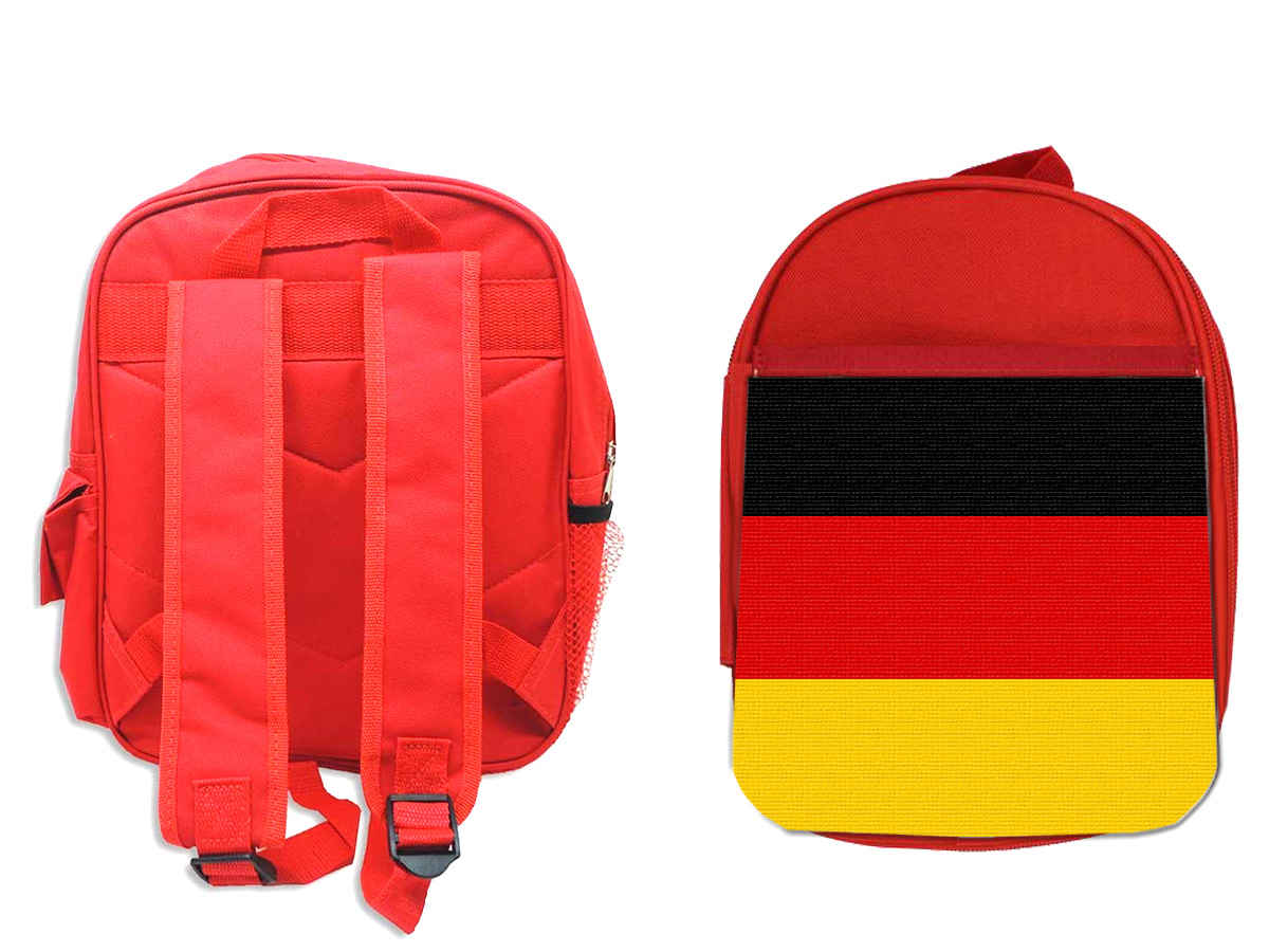 MOCHILA ROJA ALEMANIA BANDERA NACIONAL backpack rucksak berlin ...