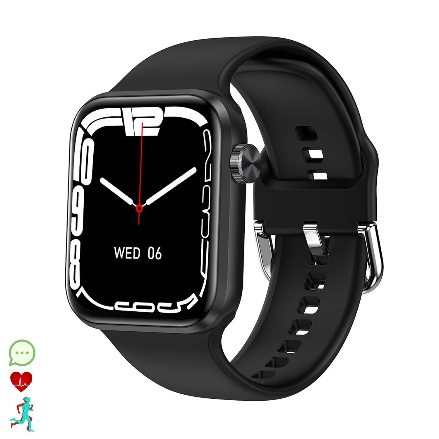 DAM. Smartwatch A02 con corona multifunción inteligente, O2 en sangre y ...