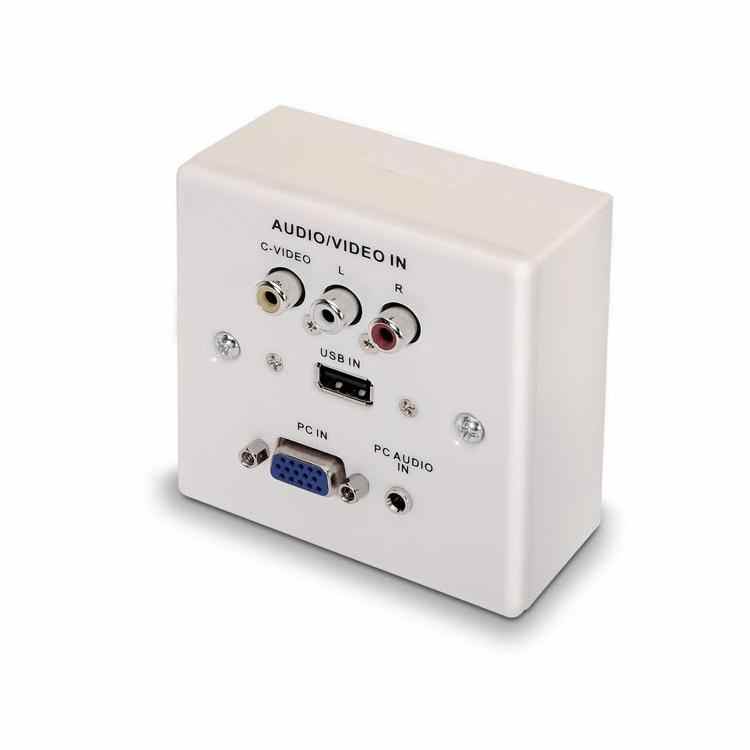 NANOCABLE 10.35.0002 - Placa Multimedia de Pared con conexión SVGA ...