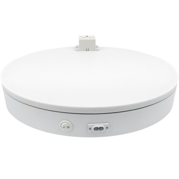 Base giratoria eléctrica de 50 cm. Plataforma rotatoria de color blanco ...
