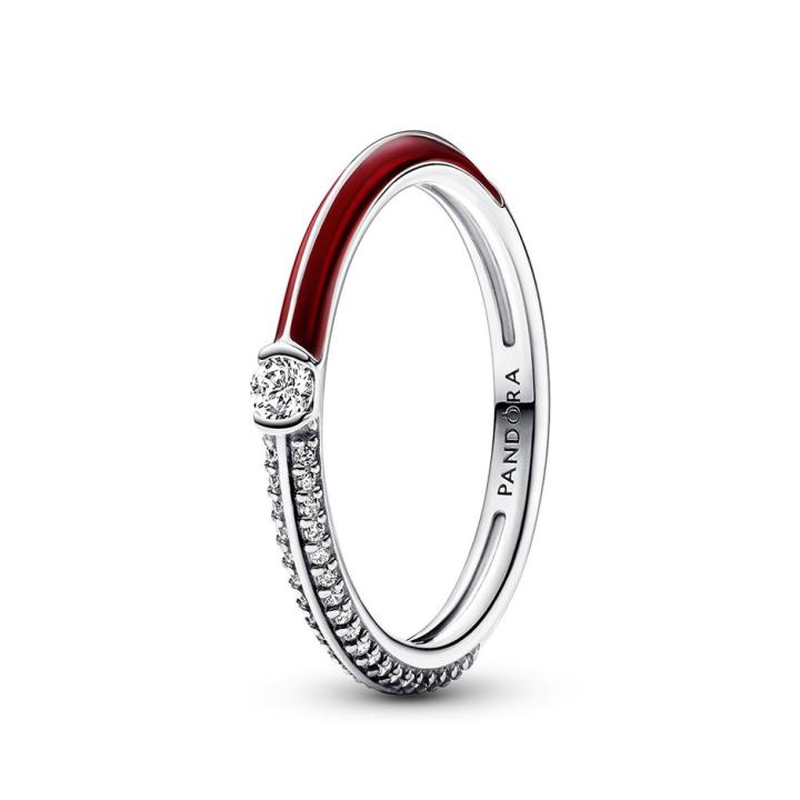 Anillo Pandora Me 192528C01-52 dual rojo y pavé | Miravia