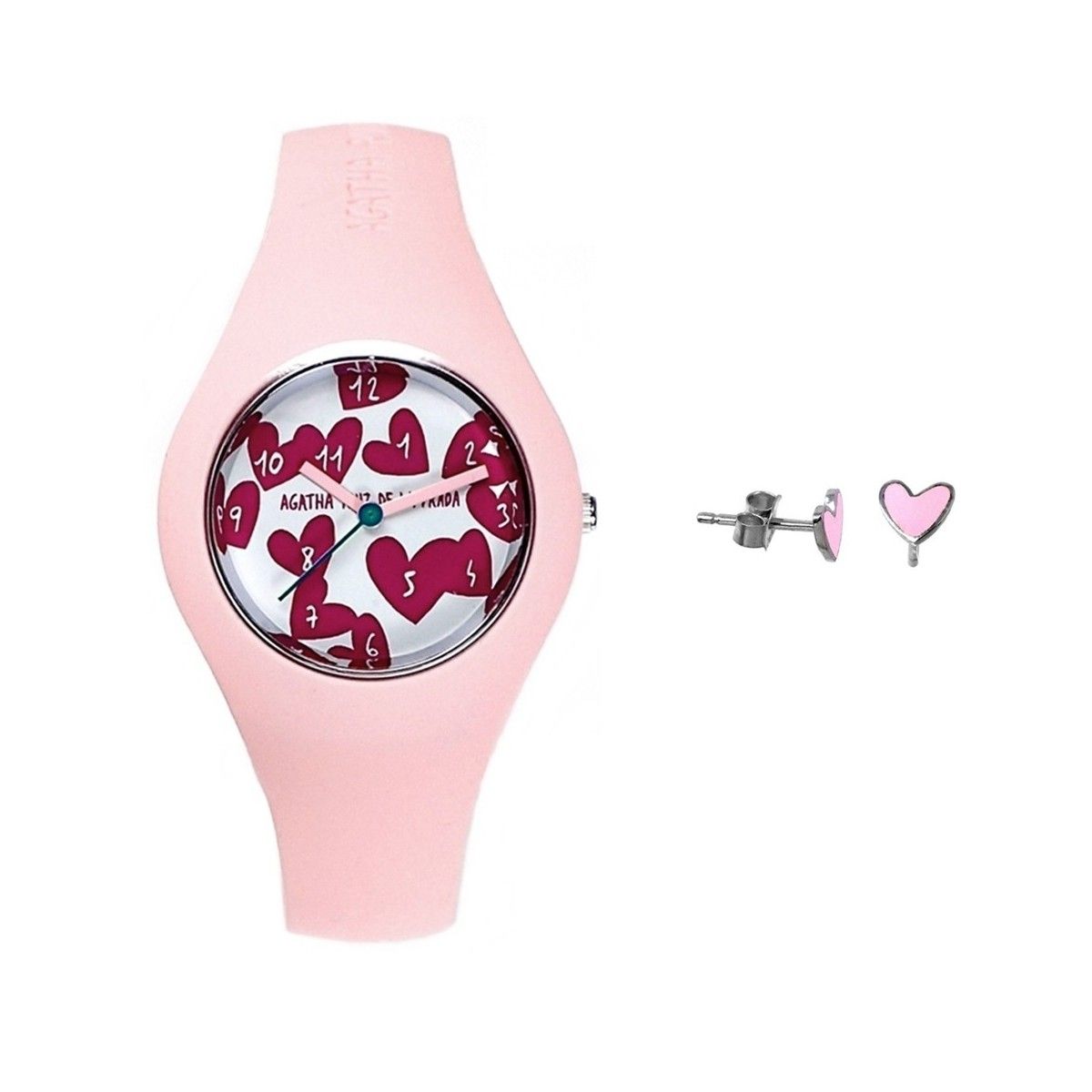 Juego Agatha Ruiz de la Prada reloj AGR222 pendientes plata Ley 925m ...
