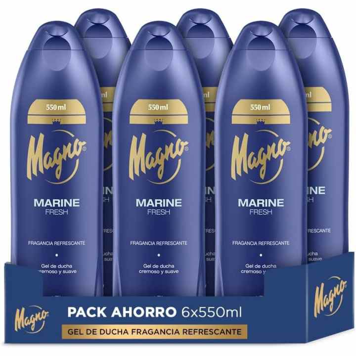 MAGNO Marine Fresh | Gel de ducha Pack de 6 de 550ml (3.300ml ...