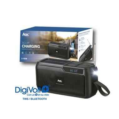 Aek cyber altavoz con carga solar 2.5" bluetooth s-10206 | Miravia