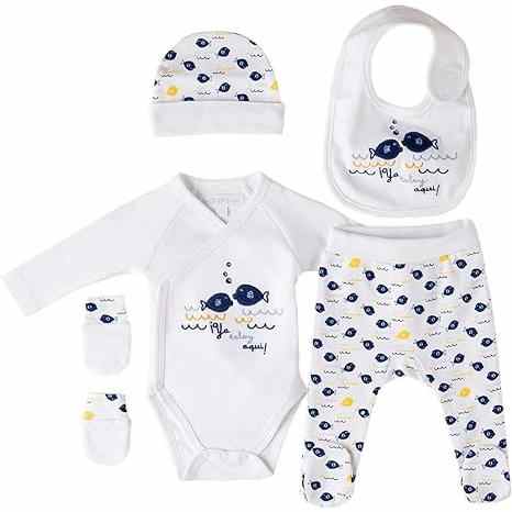 Amomí Set Recien Nacidos Bebés, Set Primera Puesta 5 Piezas, Algodón ...