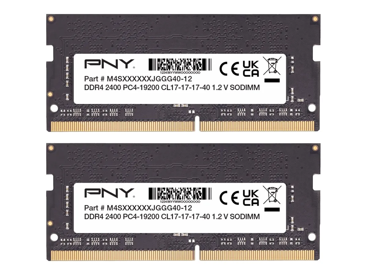 PNY - DDR4 - kit - 16 GB: 2 x 8 GB - SO-DIMM de 260 contactos - 2400 ...
