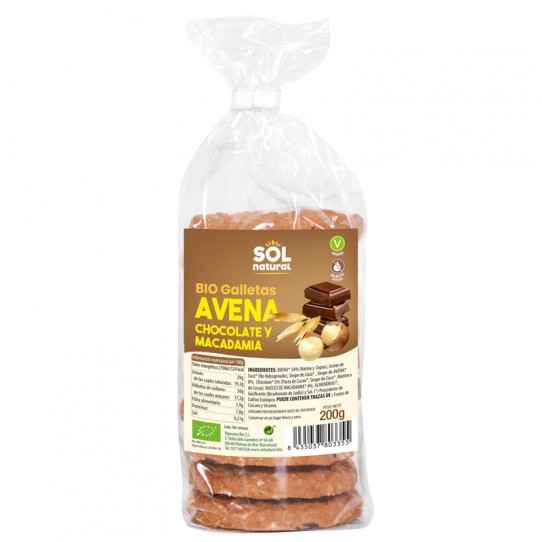 Sol Natural Galletas Avena Chocolate y Macadamia Bio 200g Sol Natural ...