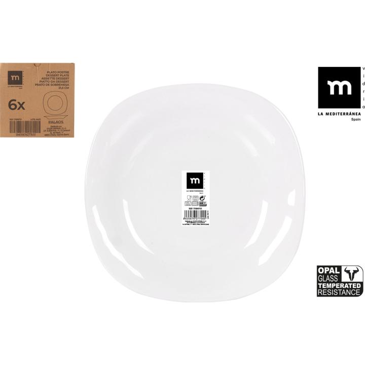 LA MEDITERRANEA | PLATO POSTRE 21.5CM OPAL COLECCIÓN PALAOS - Plato ...