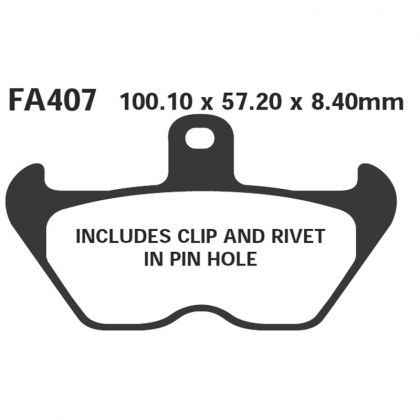PASTILLA FRENO MOTO ORGANICA EBC ﻿FA407 | Miravia