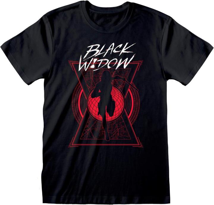 Camiseta Marvel Black Widow Text & Silhouette para hombre, moda | Miravia