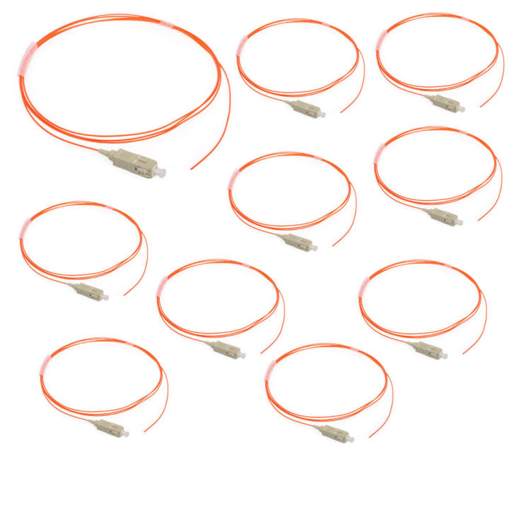 Pigtail fibra óptica 10 unidades. Multimodo OM2 conector SC. Rabillo ...