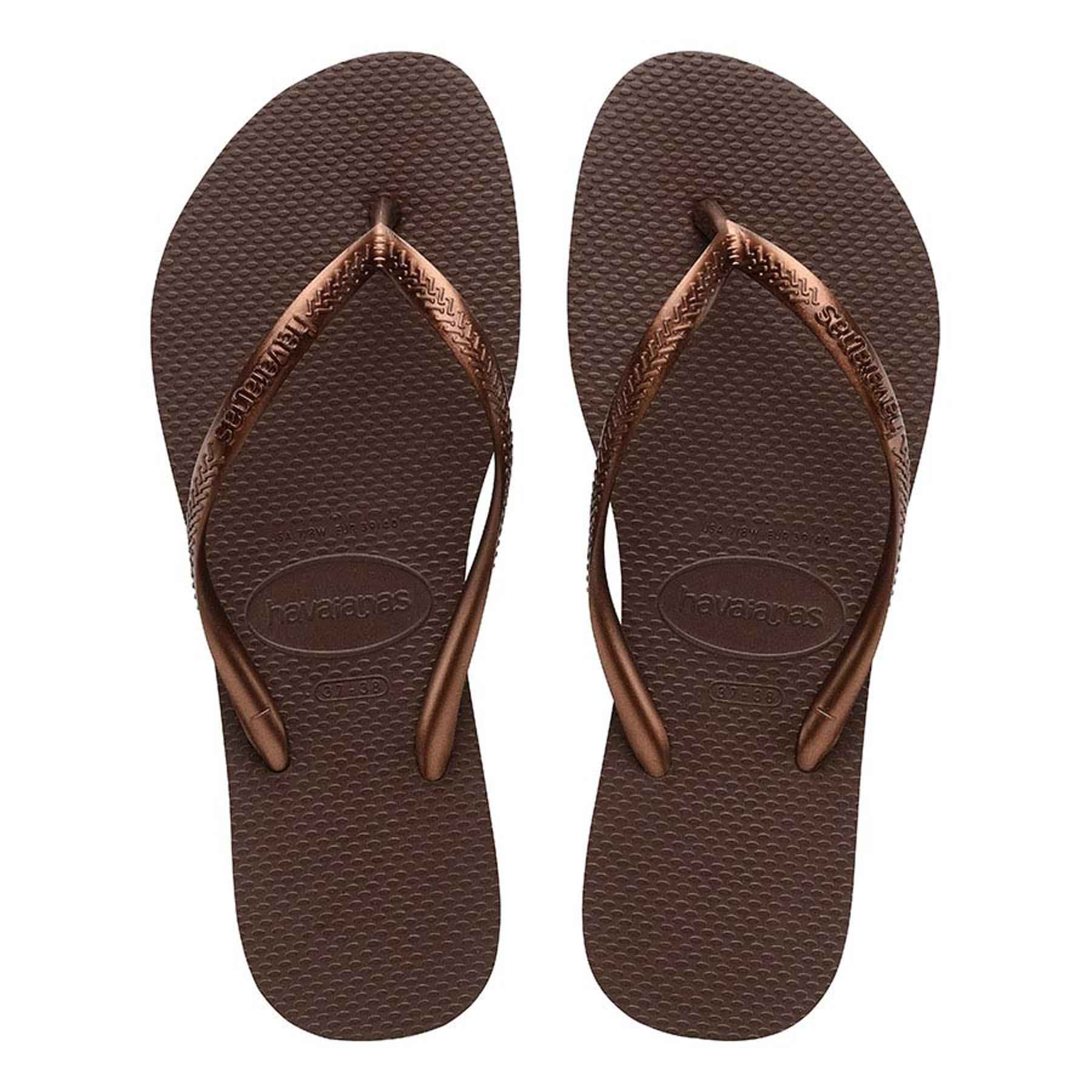 Chanclas Havaianas Slim Dark Brown SS23 | Miravia