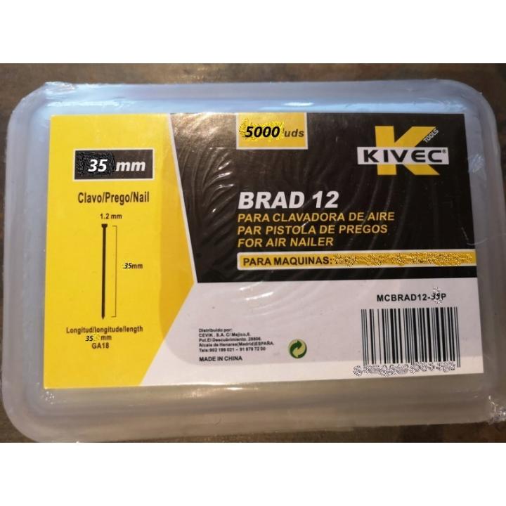 CLAVO BRAD 12 DE 12X35MM ‎MCBRAD12-35P | Miravia