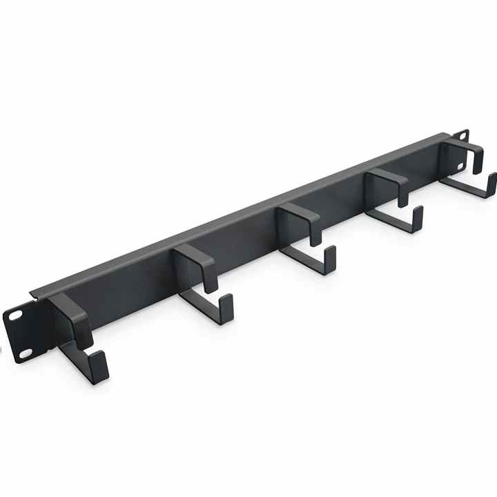 Panel guiacables armario rack 19 de 1U con 5 anillas Negro | Miravia