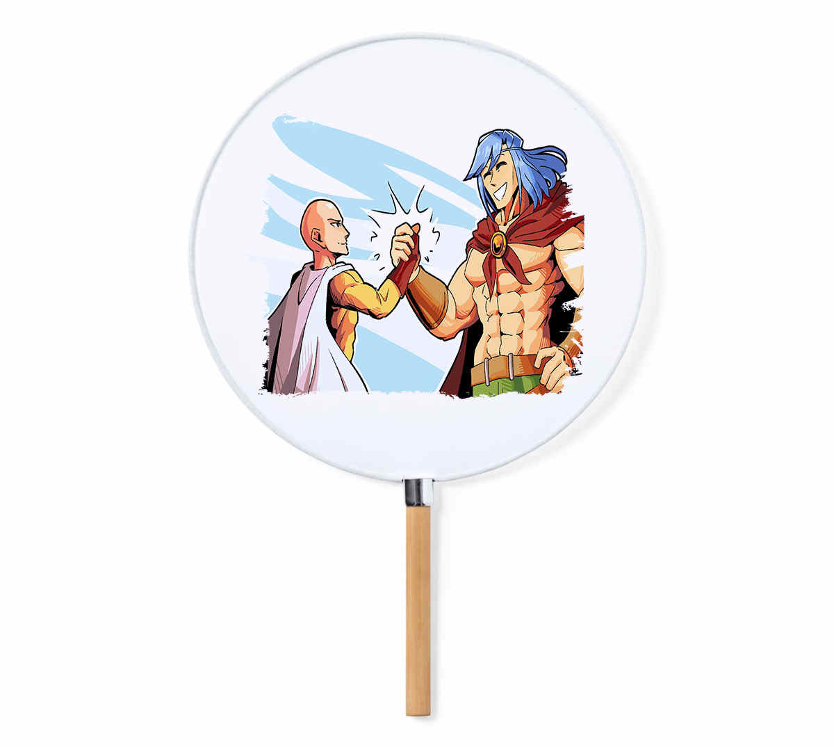 MERCHANDMANIA ABANICO ESTILO PAI PAI saitama vs helck serie accion one ...