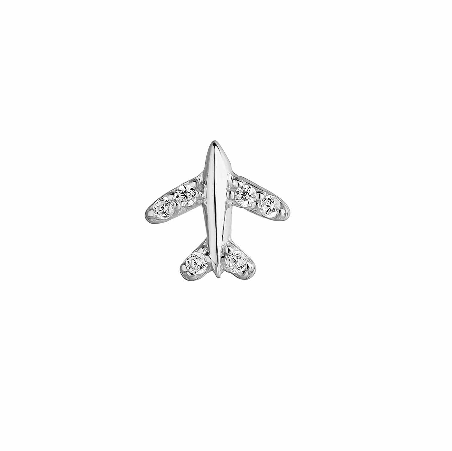 ["Piercing Earcandy Traveler en forma de avión elaborado en Plata de ...