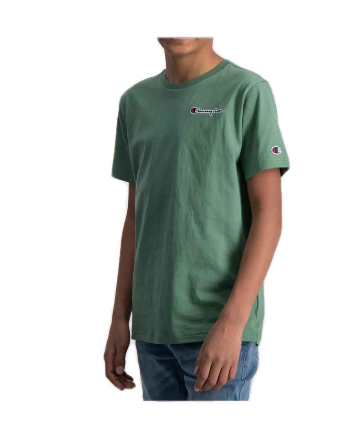 Camiseta crewneck verde Champion | Miravia