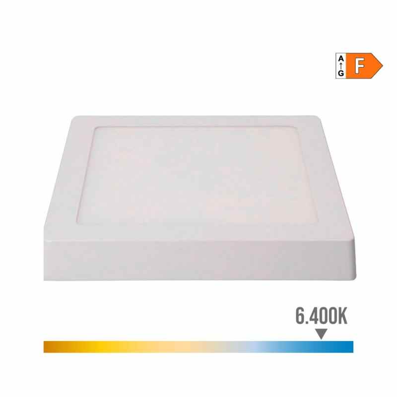 Downlight led superficie cuadrado 20w 1500lm 6400k luz fria blanco 22 ...