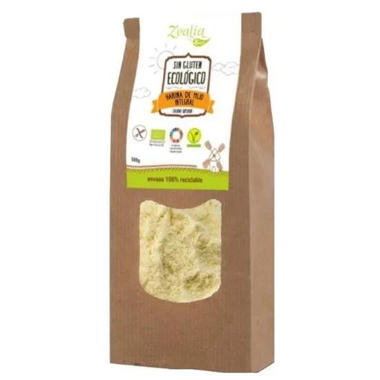 Harina Mijo Integral Sin Gluten Eco Vegan 500g Zealia | Miravia