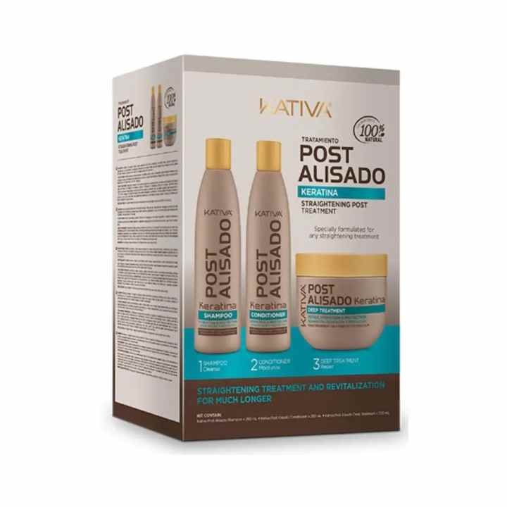 Kativa Kit Champú, Acondicionador y Mascarilla Post Tratamiento | Miravia