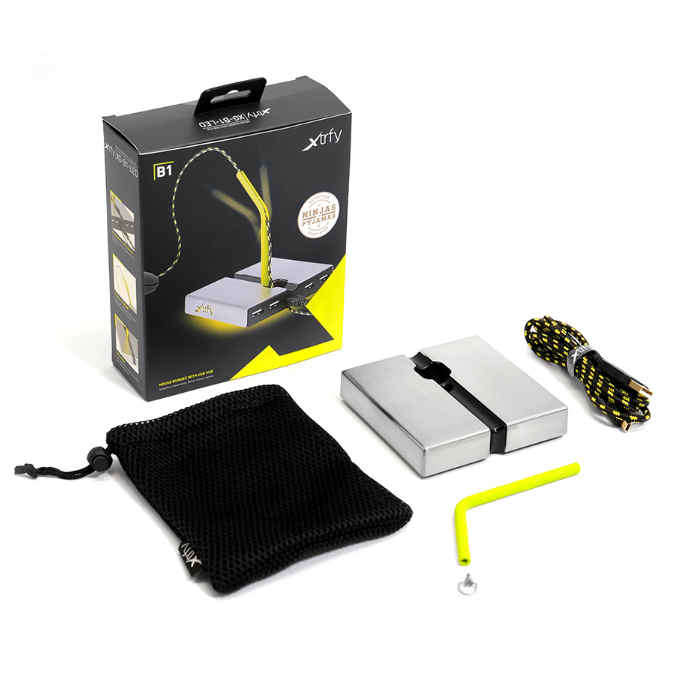 XTRFY B1 Gaming Maus Bungee, LED illumination 4 x USB 2.0, 108 x 108 x ...