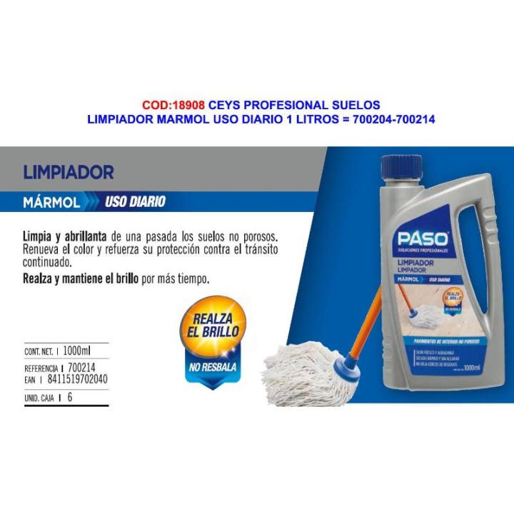 Ceys paso suelos marmol limpiador uso diario 1 lt 700204-700214 | Miravia