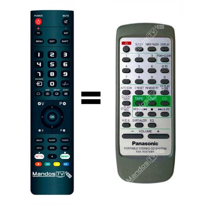 Mando a distancia programado para HI-FI modelo RX-EX1 de PANASONIC ...