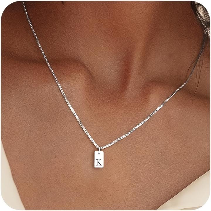 Collar con inicial para hombre y mujer, colgante con letra inglesa ...