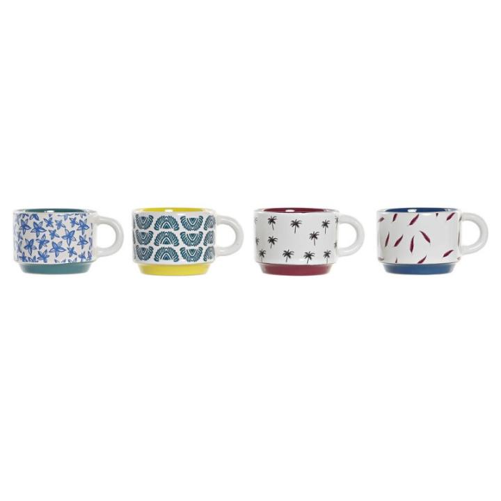 DKD Home Decor-Juego de Tazas de Café DKD Home Decor Multicolor ...