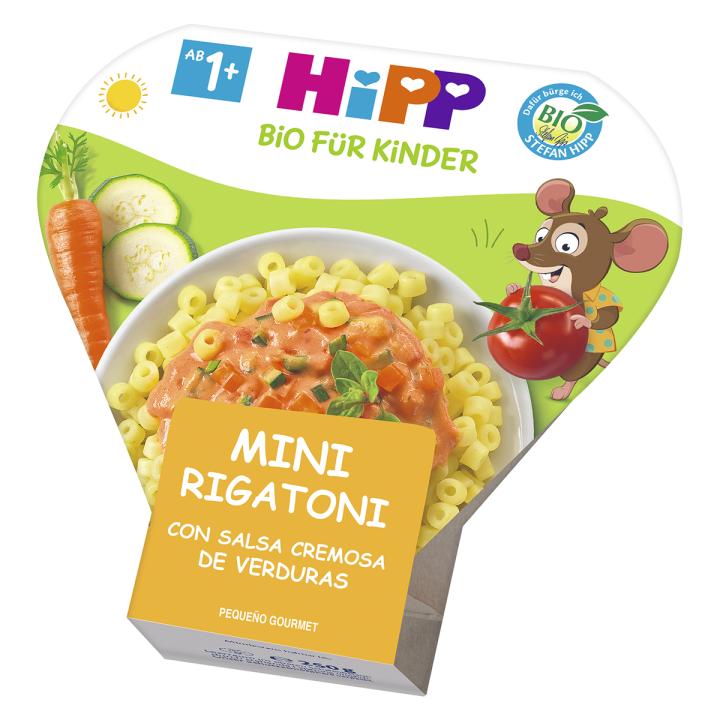 Mini Rigatoni con Salsa Cremosa de Verduras Bio Hipp 250 gramos | Miravia