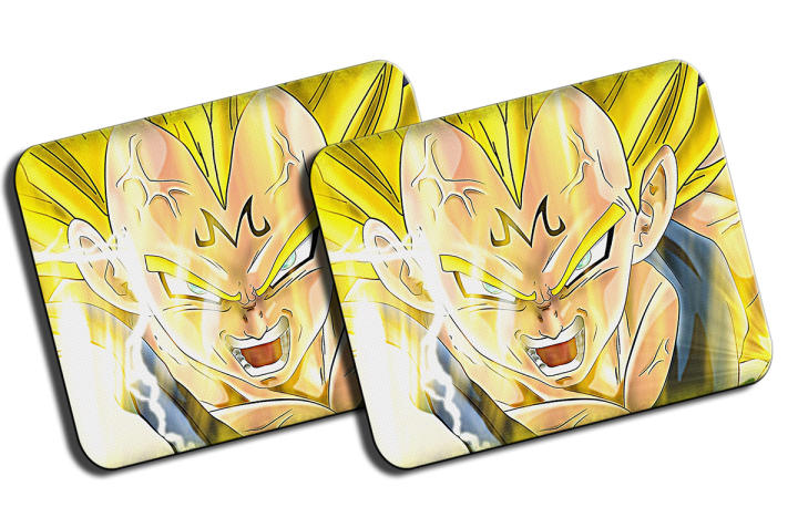 PACK 2 ALFOMBRILLAS GRANDES DBZ MAJIN VEGETA SSJ2 FURIOSO mousepad ...