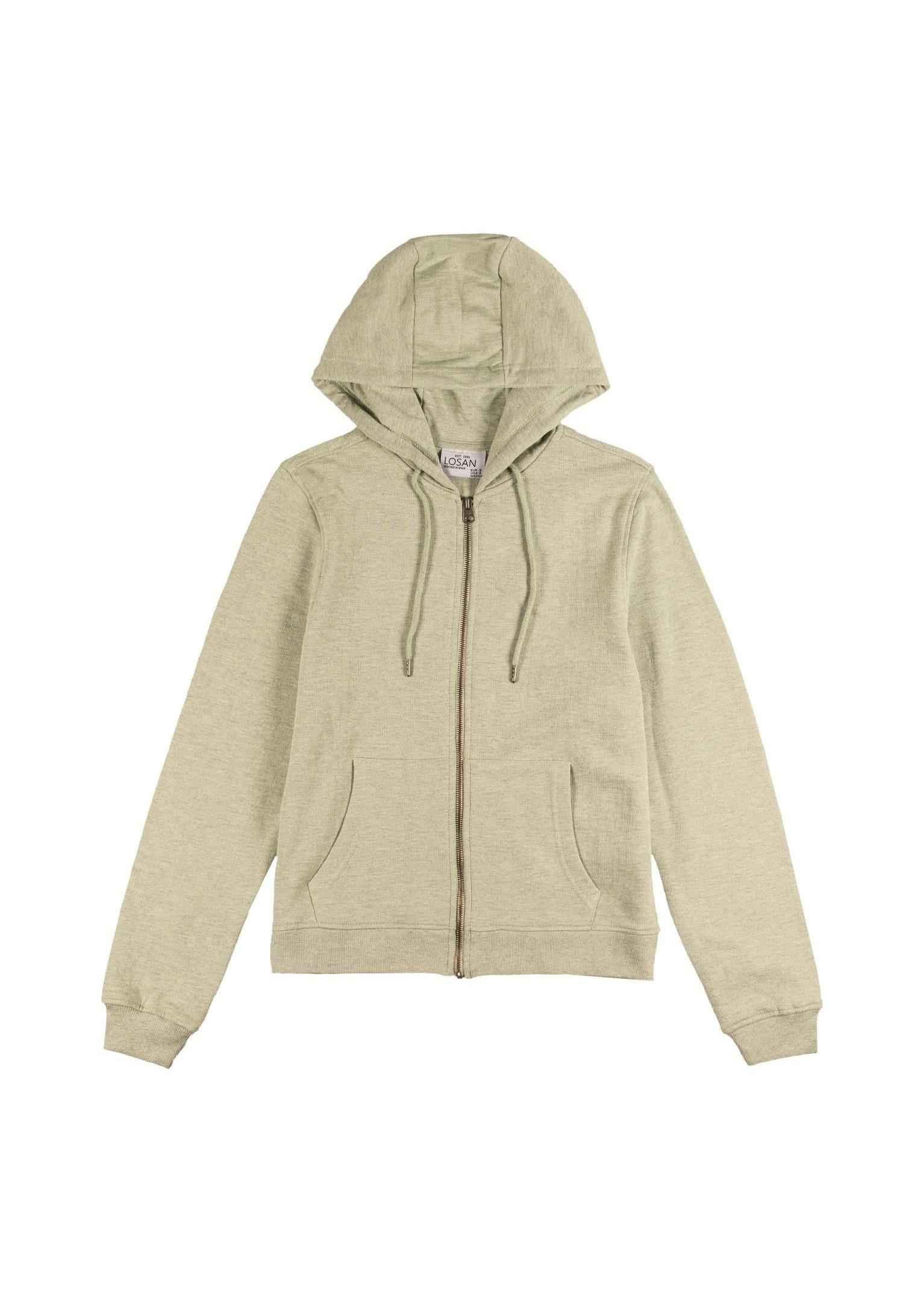 CHAQUETA VERDE MUESTRA PERCHADA CAPUCHA | Miravia