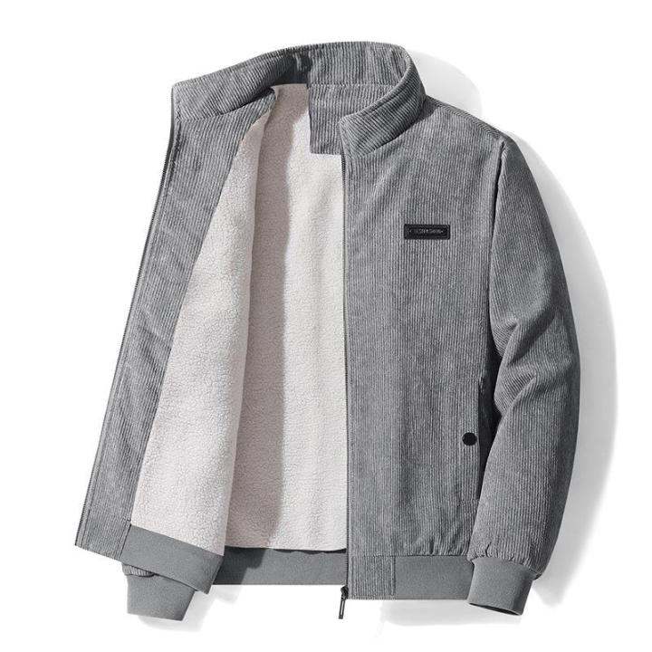 Chaqueta mullida de pana de cordero de invierno para hombre, ropa de ...