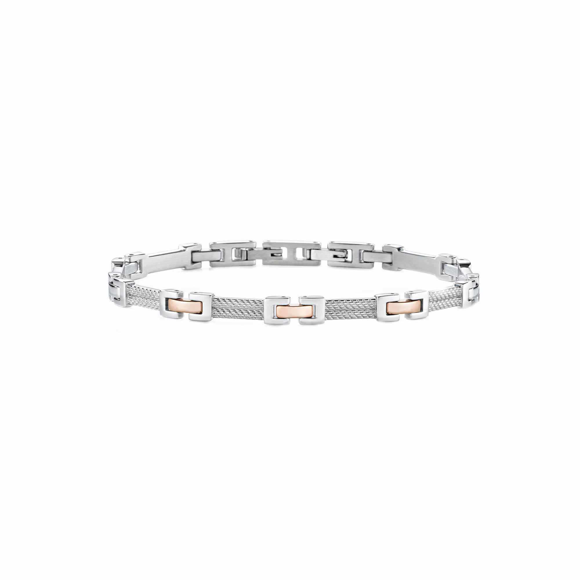 Morellato Pulsera para hombre, Colección CROSS, en acero, pvd oro rosa ...