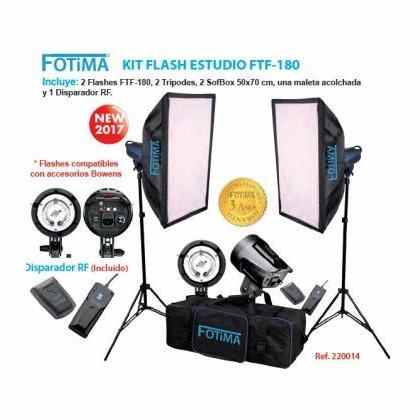FOTIMA FTF-180 - KIT DE FLASH DE ESTUDIO 2X180W | Miravia