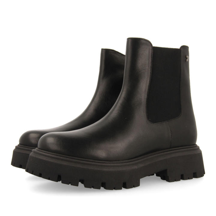 Gioseppo Botas Negras de Piel Estilo Chelsea para Mujer Langford - Piel ...