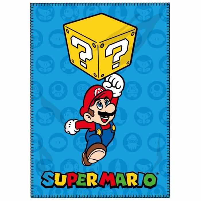 Super Mario, Manta Polar, Niño, Niña, Infantil, Color Azul, 110 x 140 ...