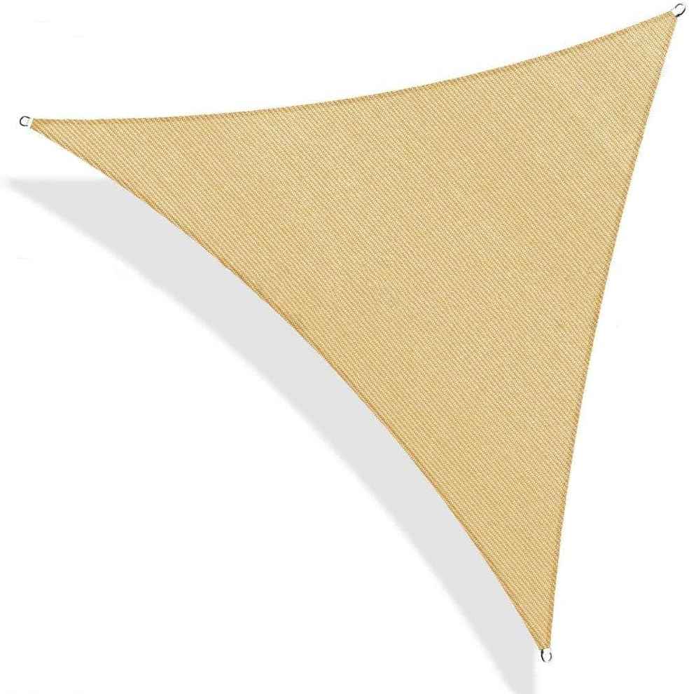 Parasol triangular nailon crema 3.05 x 4.3 metros | Miravia