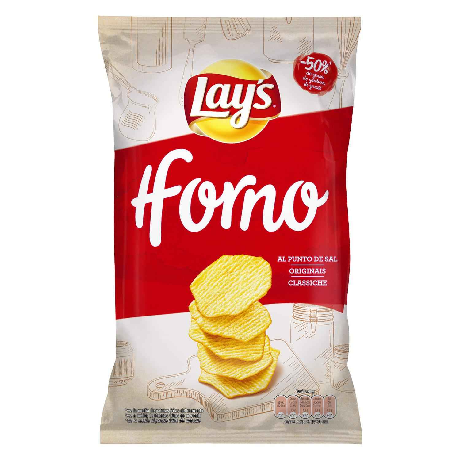 Caja 6 LAY'S Horno Al Punto de Sal 150g (6 x 150g) | Miravia